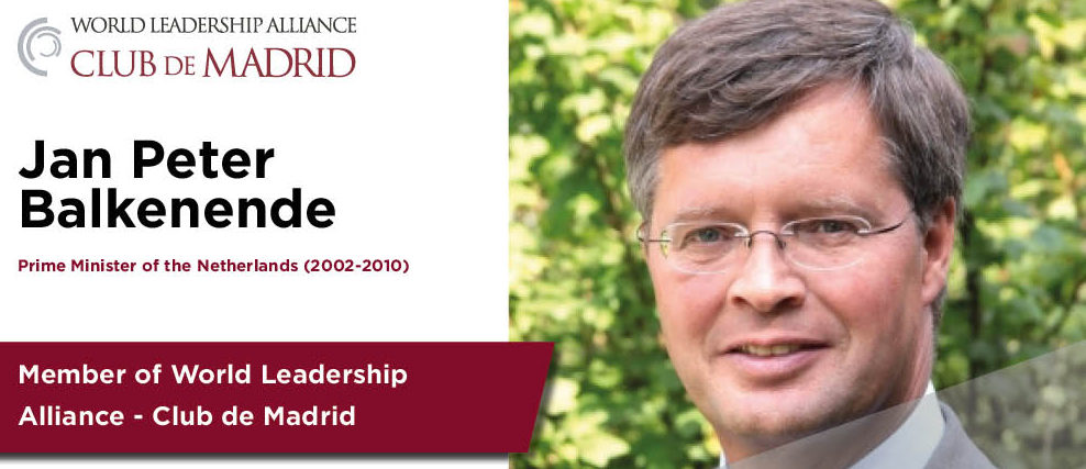 Jan Peter Balkenende Joins Club de Madrid - Club de Madrid